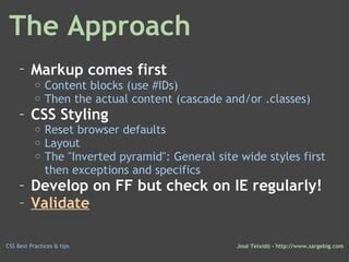 CSS Best Practices PPT Web Development Internet
