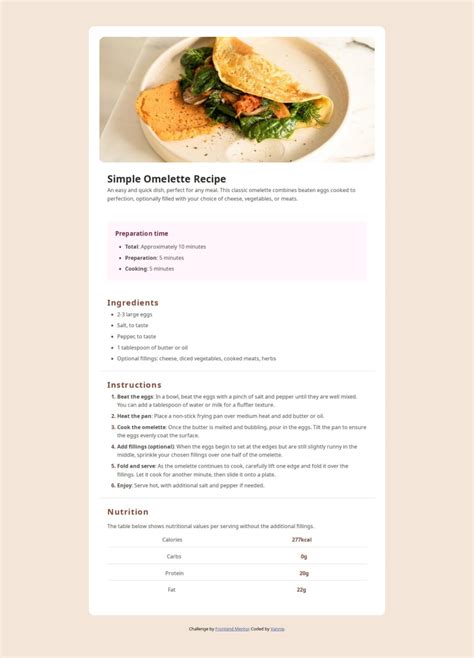 Frontend Mentor Recipe Page Using Html And Css Coding Challenge Solution