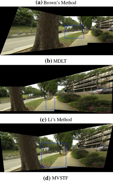 performance of stitching algorithm for the 63rd frame of case 1