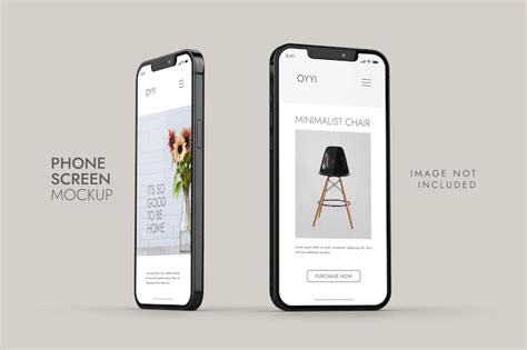 Телефон и экран макет презентации Ui Ux App Премиум Psd Файл