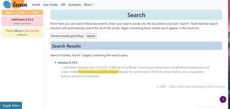 【python】报错： Cannot Import Name ‘randomizedlogisticregression‘ From ‘sklearnlinearmodel‘ 问题解决