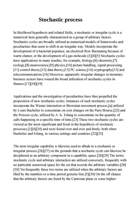 Stochastic Process Ifah Stochastic Process In Likelihood Hypothesis And Related Fields A