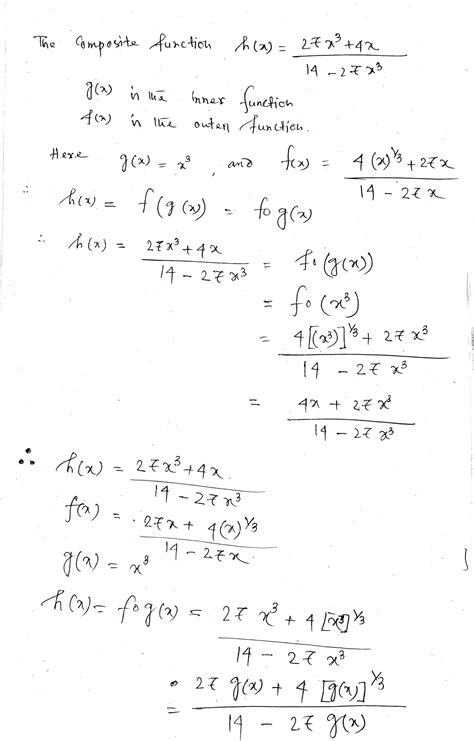 Solved Step To Decompose The Composite Function H X X X Let The Course Hero