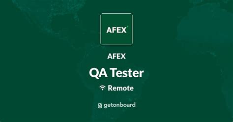 Qa Tester At Afex Remote Work From Home Get On Board