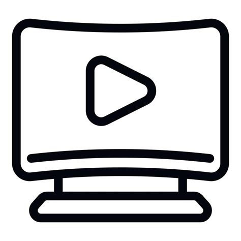 Smart Video Tv Icon Outline Vector Home Monitor 16158686 Vector Art At Vecteezy