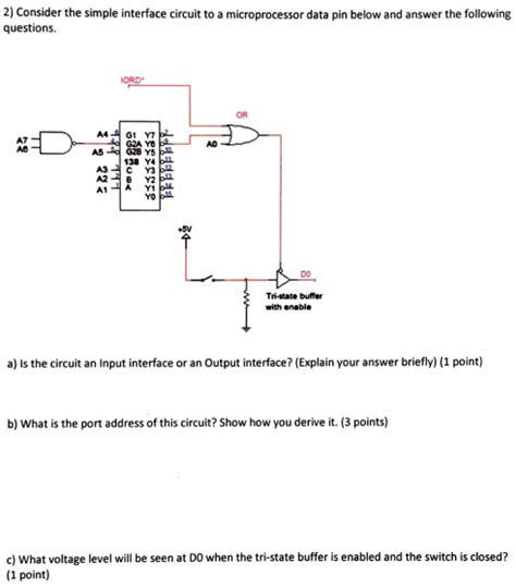 Solved Consider The Simple Interface Circuit To A Chegg Com