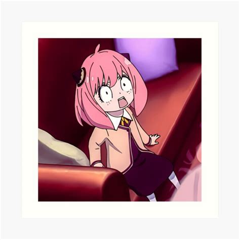 Anya Forger Shock Funny Meme Art Print For Sale By VicNormandin Redbubble