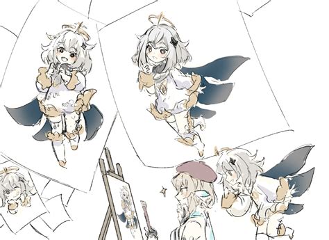 Lumine And Paimon Genshin Impact Drawn By Lillianxy Danbooru