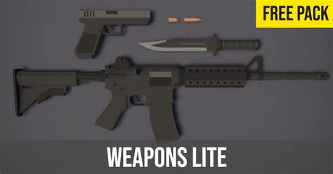 Low Poly Fps Weapons Lite 3d Guns Unity Asset Store