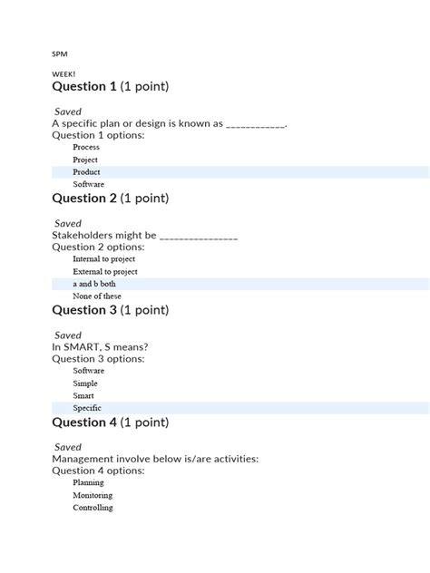 Spm All Mcq Pdf Software Testing Reliability Engineering