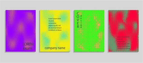 최소한의 추상 벡터 하프 톤 커버 디자인 템플릿 미래의 기하학적 그라데이션 배경입니다 플래카드 배너 전단지 프리젠 테이션 및