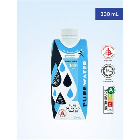 Purewater Drinking Water Tetrapack 12 Packs 330ml Carton
