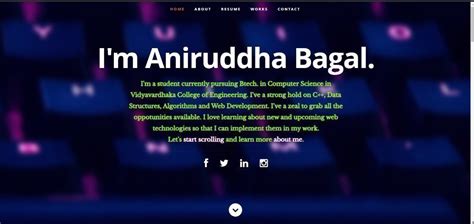 My Personal Website Intel Devmesh Aniruddha Bagal 07292021