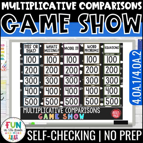 Number Forms Game Show 4th Grade Math Review Game 4 Nbt 2 Digital Fun In 5th Grade And More