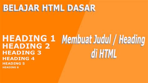 cara membuat judul atau heading di html tag h1 struktur web