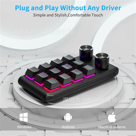 custom macro keyboard hot swap mini 9 keys 3 knob rgb program 18