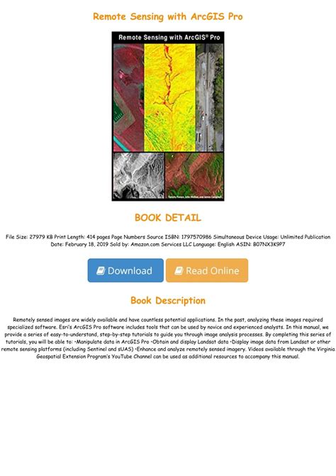 PDF BOOK Remote Sensing With ArcGIS Pro Full PDF Online