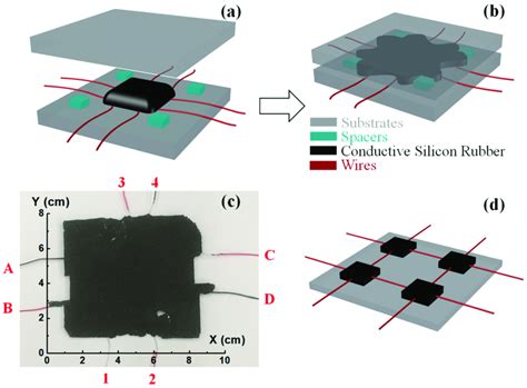 A Conductive Rubber Solution Was Dropped Onto The Center Of The Download Scientific Diagram