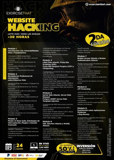 curso website hacking 2da edición exorcisethat
