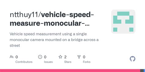 Github Ntthuy11 Vehicle Speed Measure Monocular Camera Vehicle Speed Measurement Using A