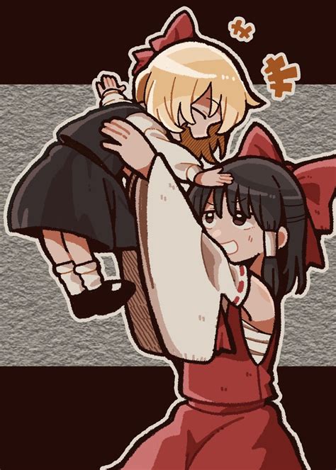 Hakurei Reimu And Rumia Touhou Drawn By Henyomen Danbooru