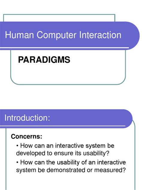 Hci Chapter 4 Paradigms Pdf Usability Graphical User Interfaces