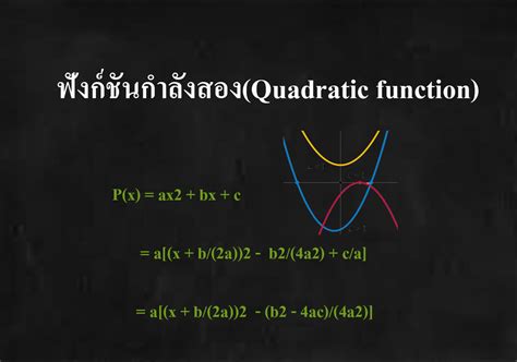 ฟังก์ชันกำลังสองquadratic Function คณิตศาสตร์ออนไลน์ Tuemaster เรียนออนไลน์ มปลาย