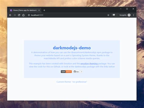 GitHub Assortment Darkmodejs Utility Package For Managing Dark Mode On The Web