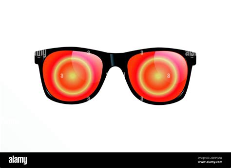 Realistic Vintage Sunglasses Isolated Vector Illustration Stock Vector