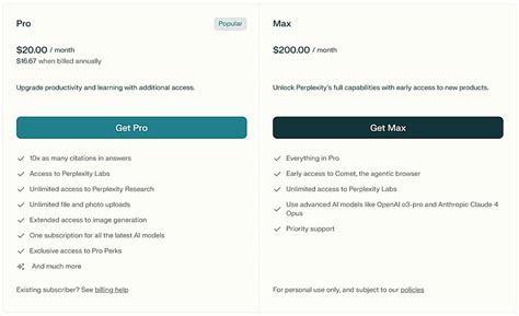 Perplexity Pricing Cost And Pricing Plans