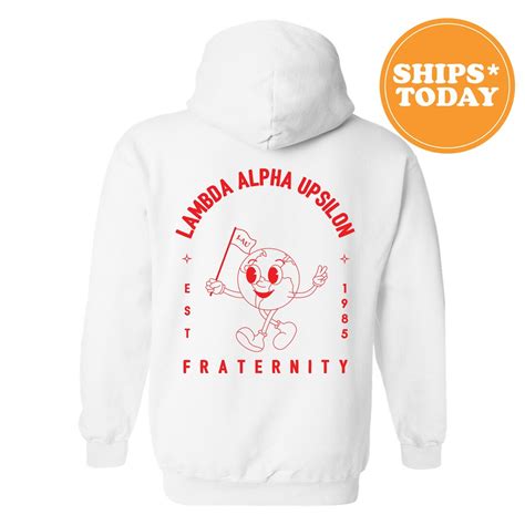 Lambda Alpha Upsilon World Flag Fraternity Sweatshirt Lambda Etsy