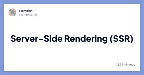 Server Side Rendering Ssr