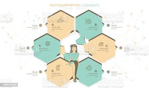 벡터 인포그래픽 디자인 비즈니스 템플릿에는 아이콘과 6가지 옵션 또는 단계가 있습니다 프로세스 다이어그램 프리젠테이션 워크플로우 레이아웃 배너 순서도 정보 그래프 스톡에