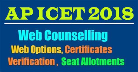 AP ICET Counselling Dates Rank Wise Web Counseling Process Fee