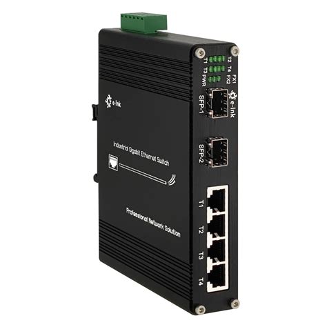 Industrial 4 Port Gigabit Ethernet Switch Din Rail 4 Port Rj45 10 100 1000mbps Unmanaged Switch