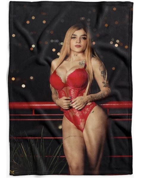 Karely Ruiz Only Fans Mexican Star Red Lingerie Soft Blanket 40x60” £