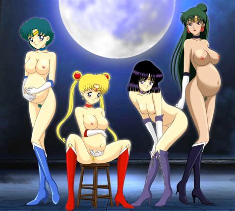 Post Ami Mizuno Hotaru Tomoe Sailor Moon Setsuna Meioh Usagi Tsukino Naked Boot