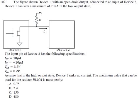 Solved The Figure Shown Device With An Open Drain Chegg
