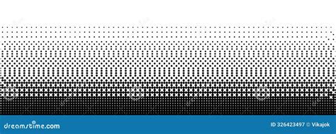 Dither Pattern Bitmap Texture Straight Horizontal Border Abstract Wallpaper Vector Illustration