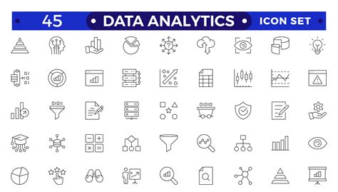 Datos Analítica Icono Colocar Grande Datos Análisis Tecnología Símbolo