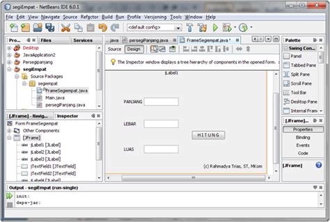 Membuat Frame Form Di Netbeans Rahmadya Trias Handayanto