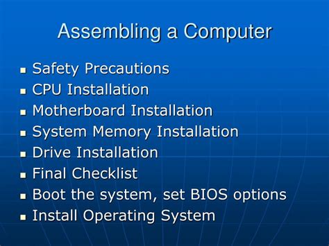 Ppt Assembling A Computer Powerpoint Presentation Free Download Id