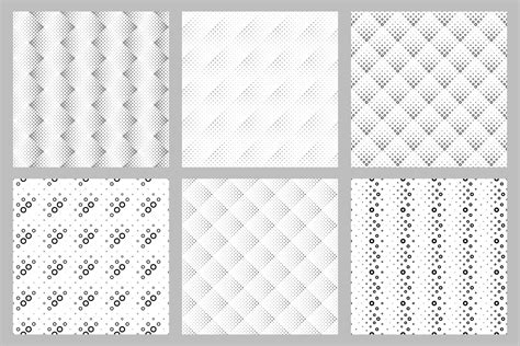 Seamless Monochrome Circle Pattern Set Graphic By Davidzydd Creative Fabrica