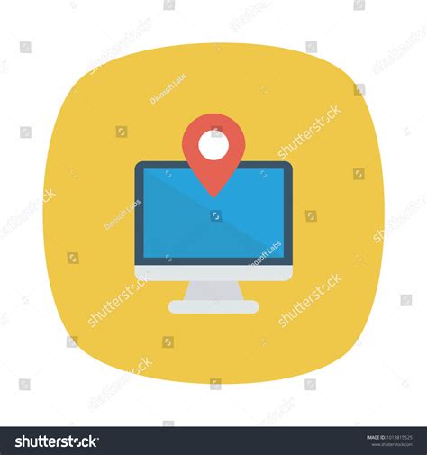 Monitor Location Map Stock Vector Royalty Free Shutterstock