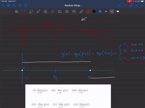 SOLVED Let G X Sgn Sinx A Find Each Of The Following Numerade