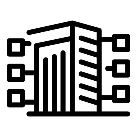 Decentralized Server Network Connecting To Multiple Devices Icon