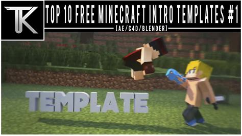 Top 10 Free Minecraft Intro Templates 1 Cinema 4d After Effects And Blender Youtube