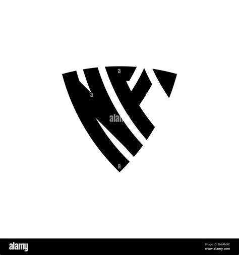 NF Monogram Logo Letter With Triangle Shield Shape Style Design Isolated On White Background