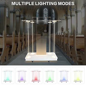 Acrylic Pulpit Elegant Gold Acrylic Church Pulpit With Led Lights