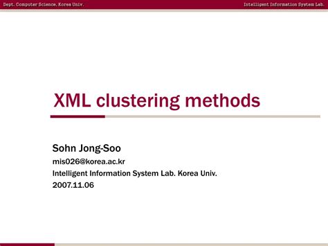 Ppt Enhanced Clustering For Xml Schema Analysis Powerpoint